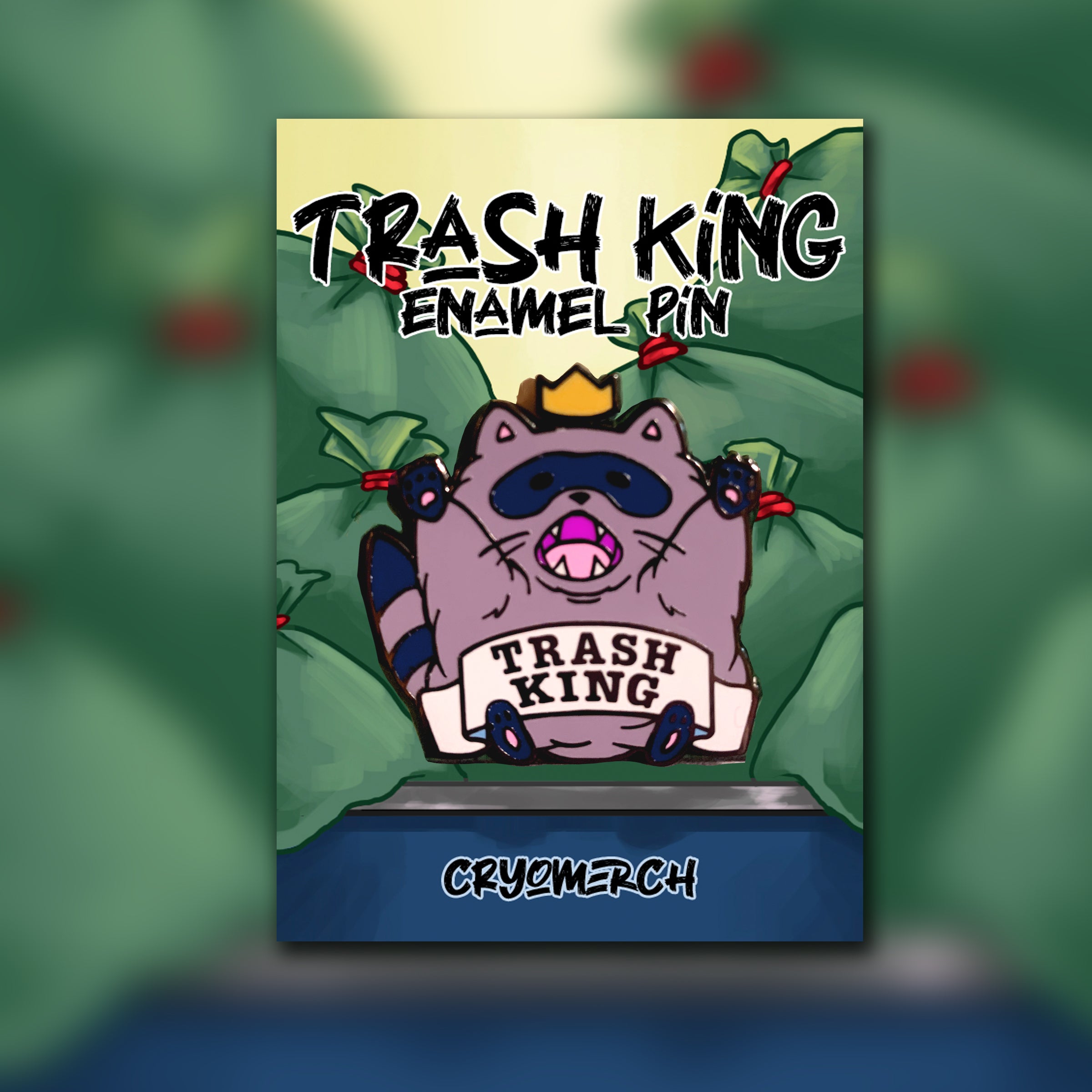 Trash King Enamel Pin – CryoMerch