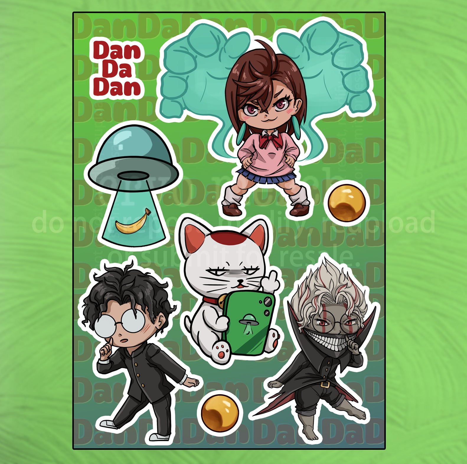 DandaDan Sticker Sheet – CryoMerch