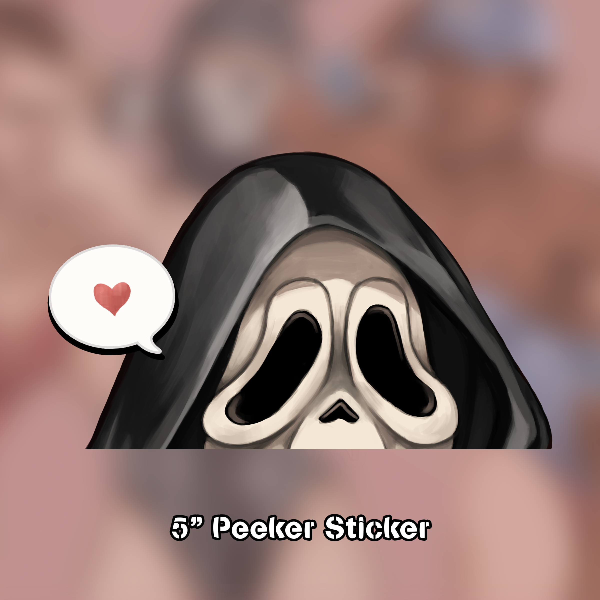 Ghostface Peeker Sticker – CryoMerch