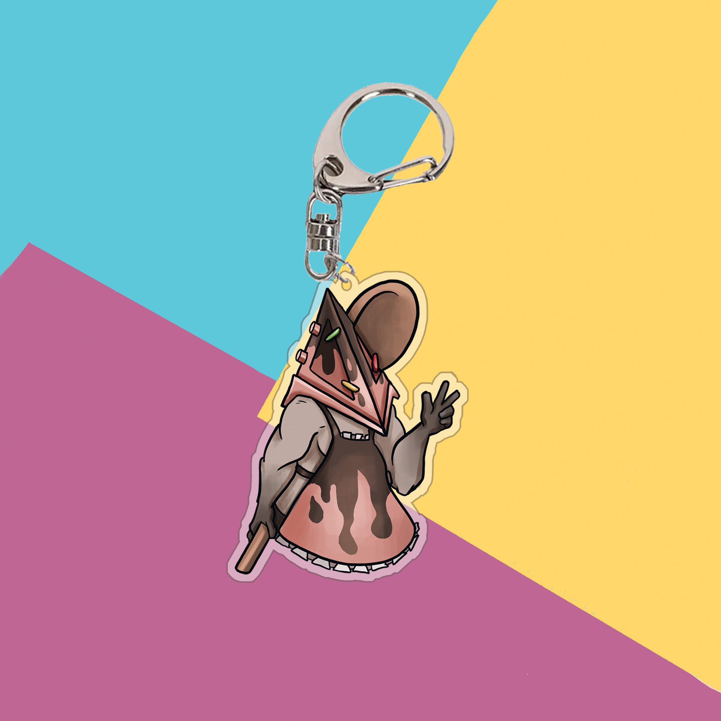 Sundae Pyramid Head Keychain – CryoMerch