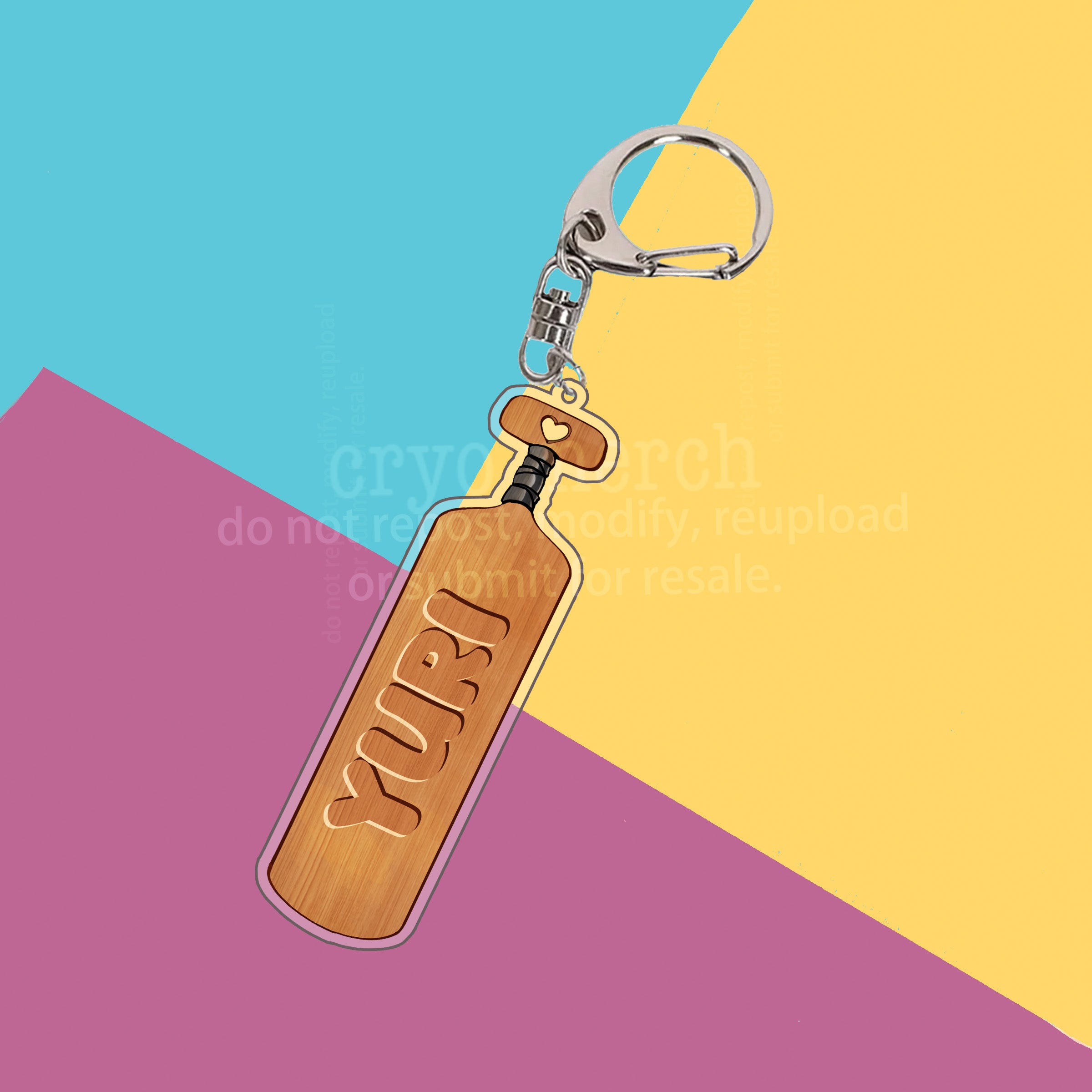 Yuri Paddle Keychain – CryoMerch